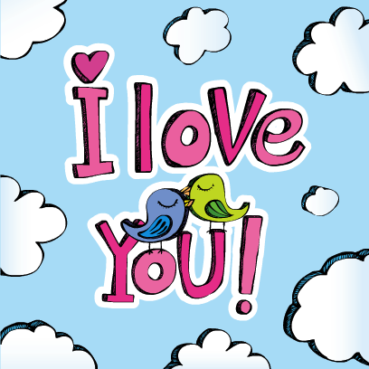 I Love You Stickers by Cartoon Smart