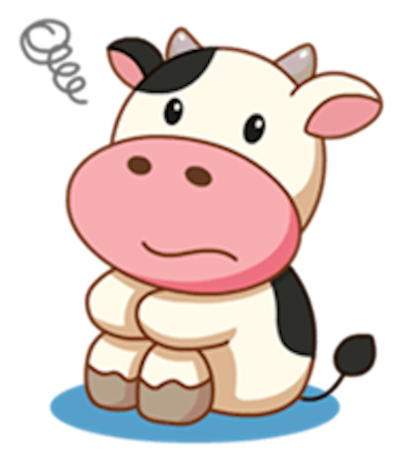 Momo Cow Sticker by Binh Pham