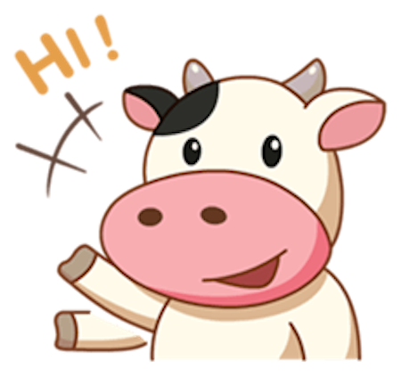 Momo Cow Sticker by Binh Pham