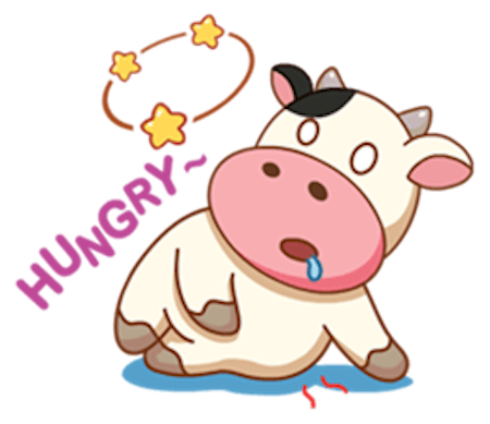 Momo Cow Sticker by Binh Pham