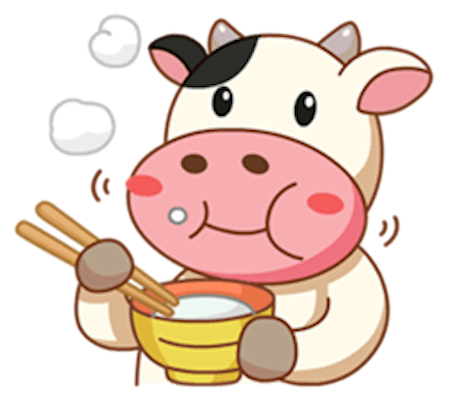 Momo Cow Sticker by Binh Pham