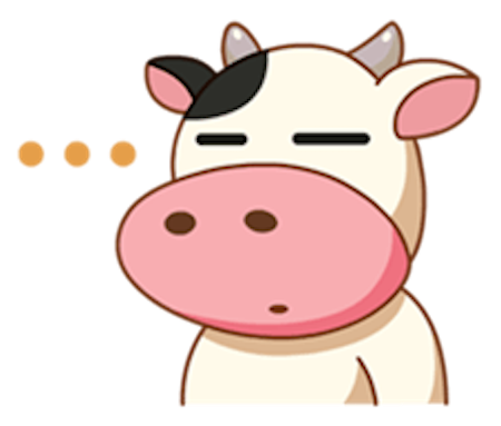 Momo Cow Sticker by Binh Pham