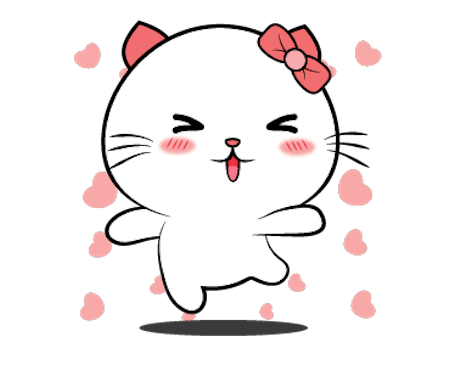 Kitty Cat Animated Sticker by KIM KON KET